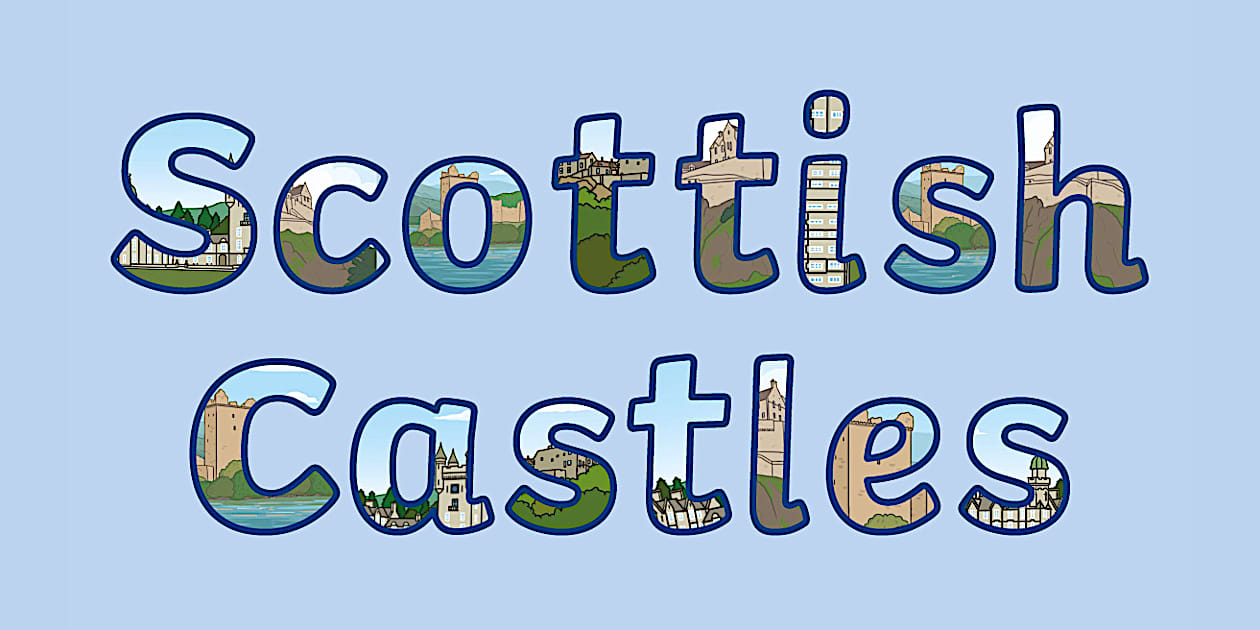 Scottish Castles Display Lettering (professor feito)