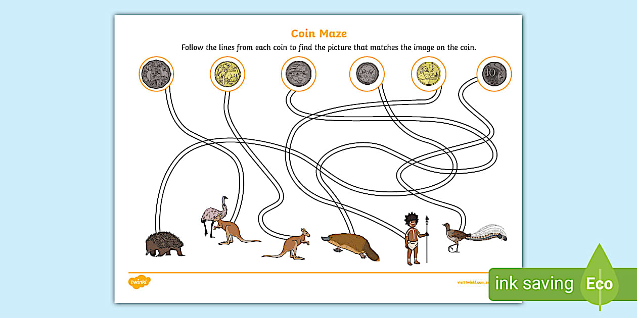 Coin Maze (teacher made) - Twinkl