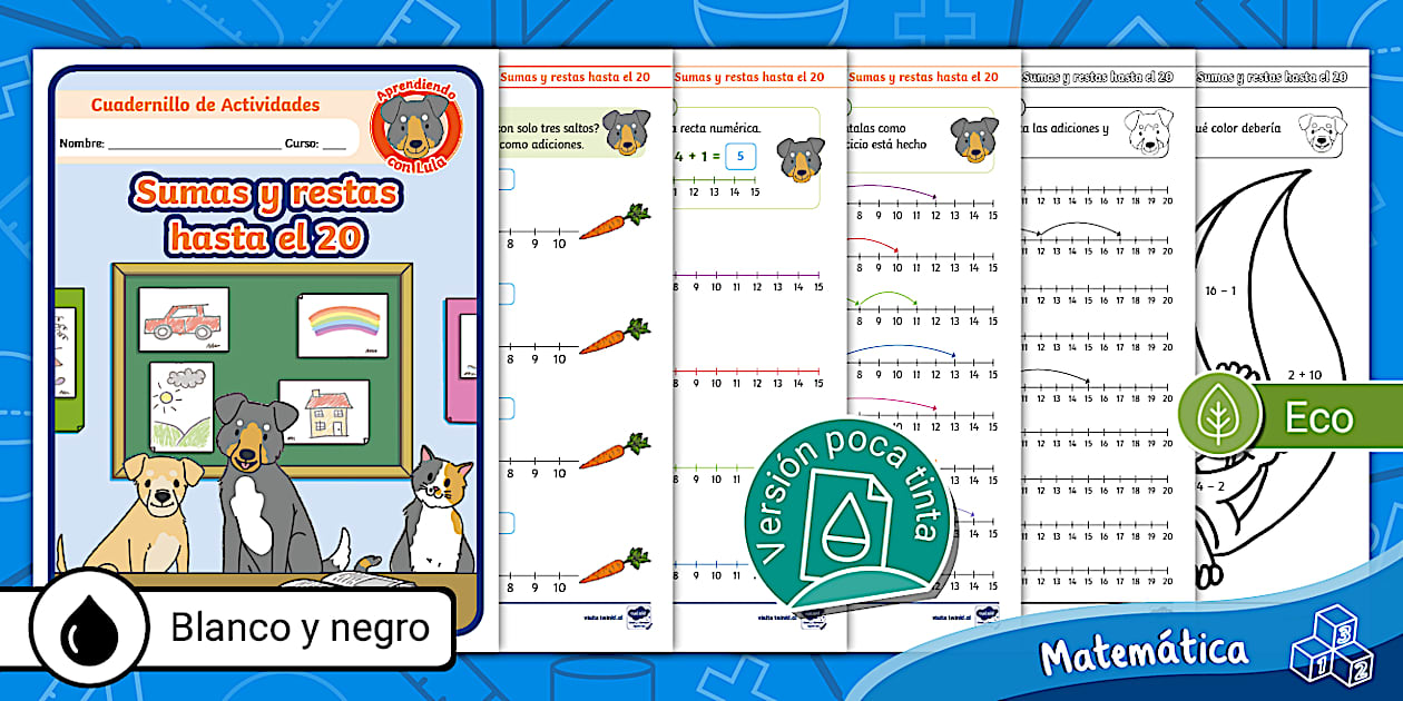 sumas | restas | actividades | cuadernillo | 1º | 2º
