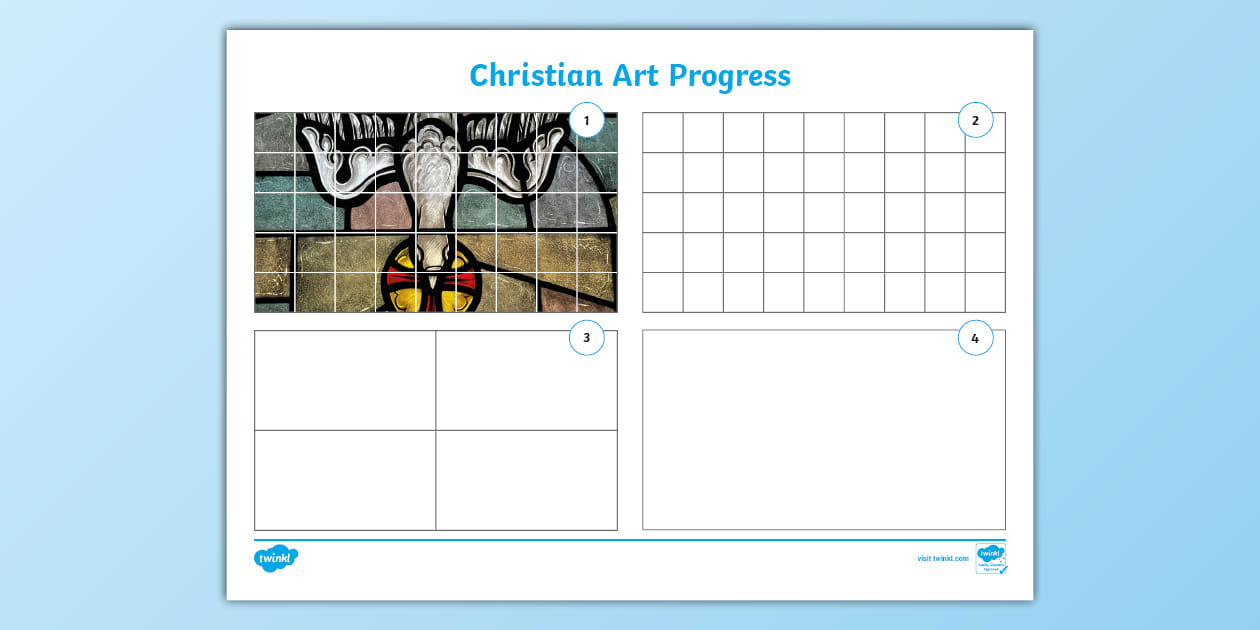 Christian Art Progress Template (Teacher-Made) - Twinkl