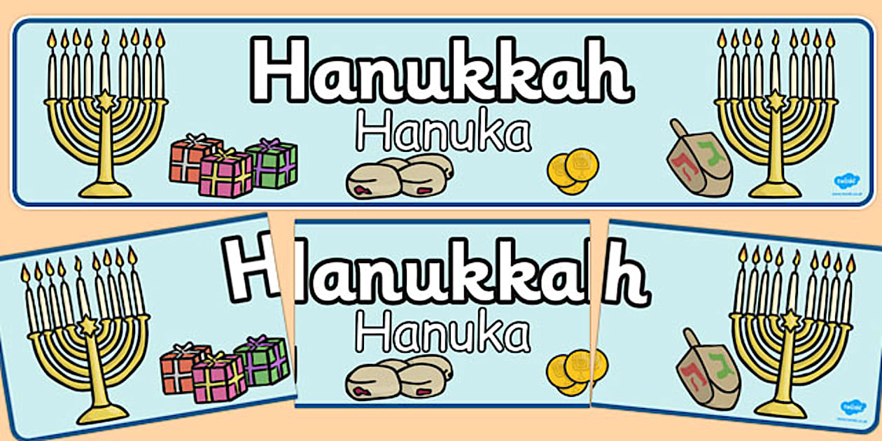 Judaism Hanukkah Display Banner Romanian Translation