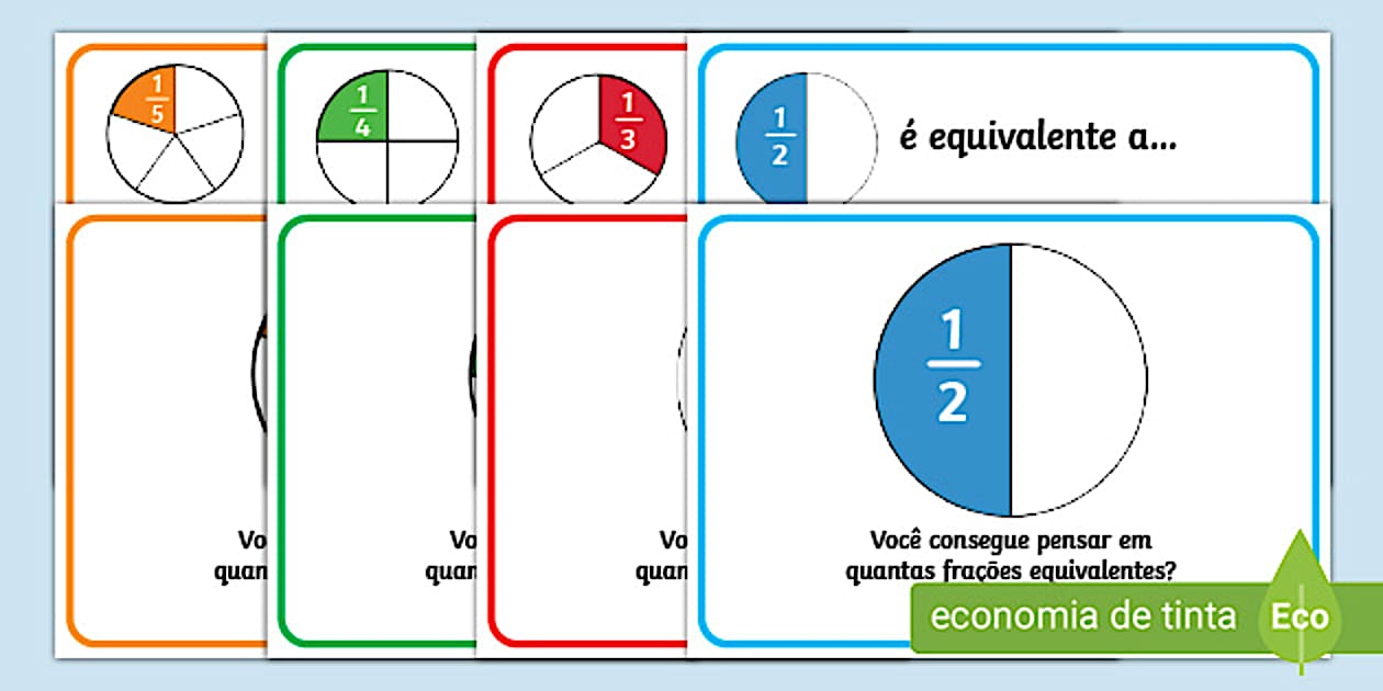 Pôsteres A4 - Frações equivalentes (teacher made)