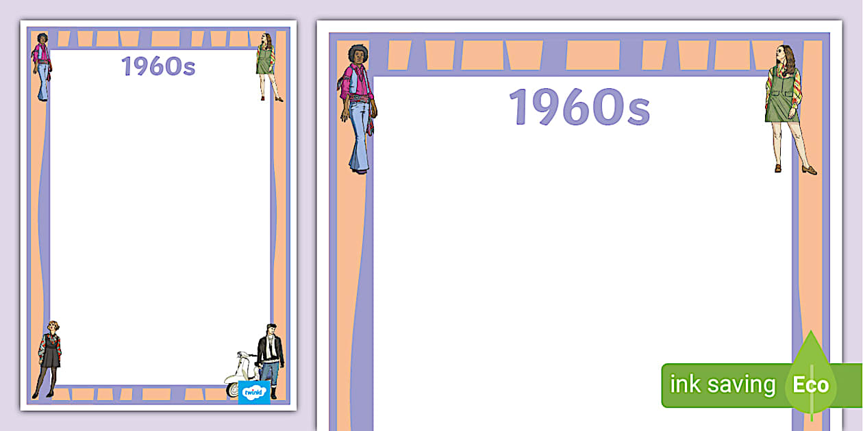 1960s Poster Template | KS2 History (teacher made) - Twinkl