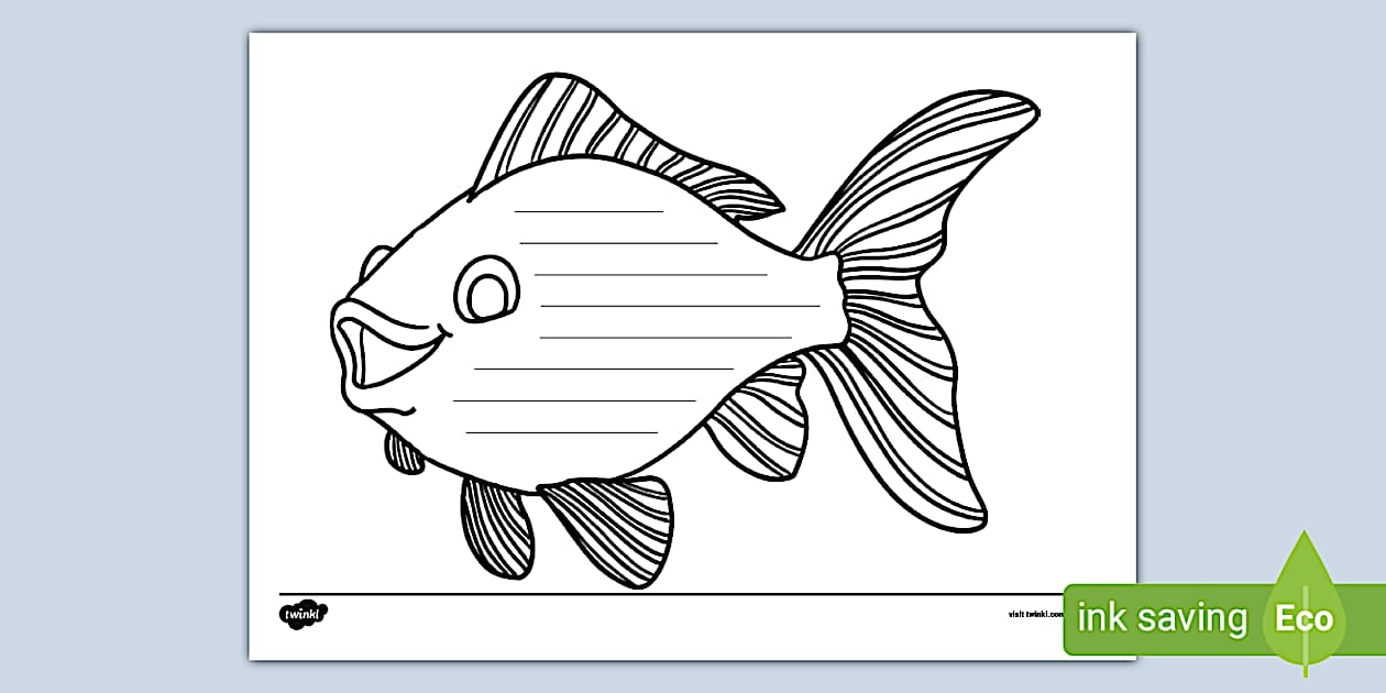 Goldfish Writing Frame (Teacher-Made) - Twinkl