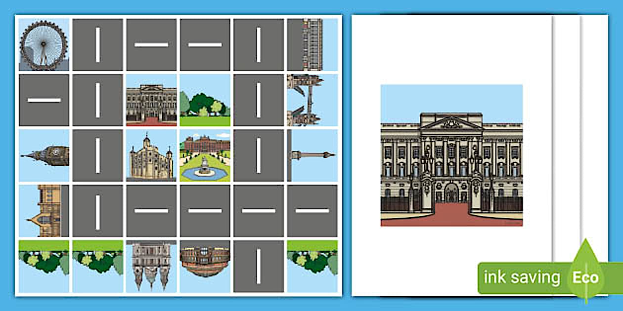 London Landmarks Mat (Compatible with Bee-Bot) - Twinkl