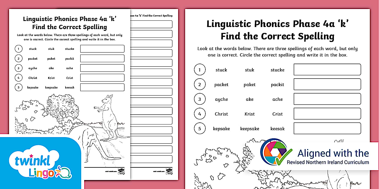 Linguistic Phonics Phase 4a 'l' Find the Correct Spelling