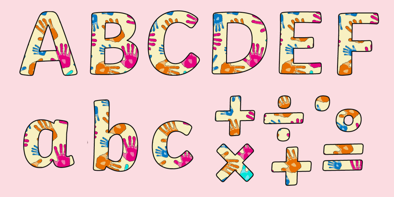 Display Lettering & Symbols (Handprints) (teacher made)