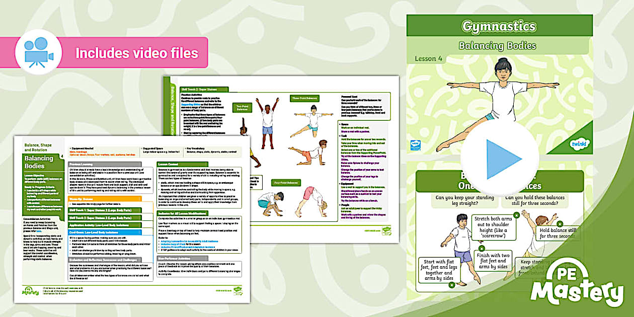 Stage 2 Balance and Shape: L4- Balancing Bodies - Twinkl