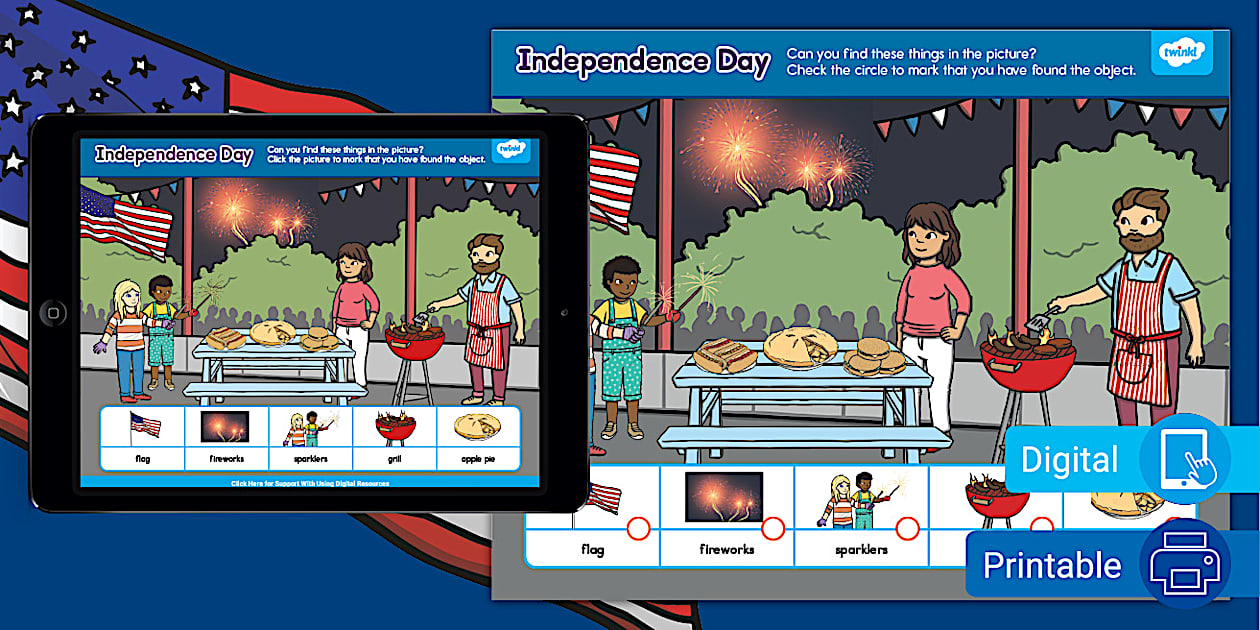 4th of July Can You Find? Activity | 4th July | Twinkl USA