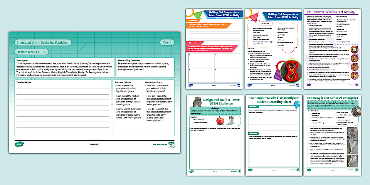 STEM IU Yr 5 Designing Particles Wk 5-6 - Twinkl
