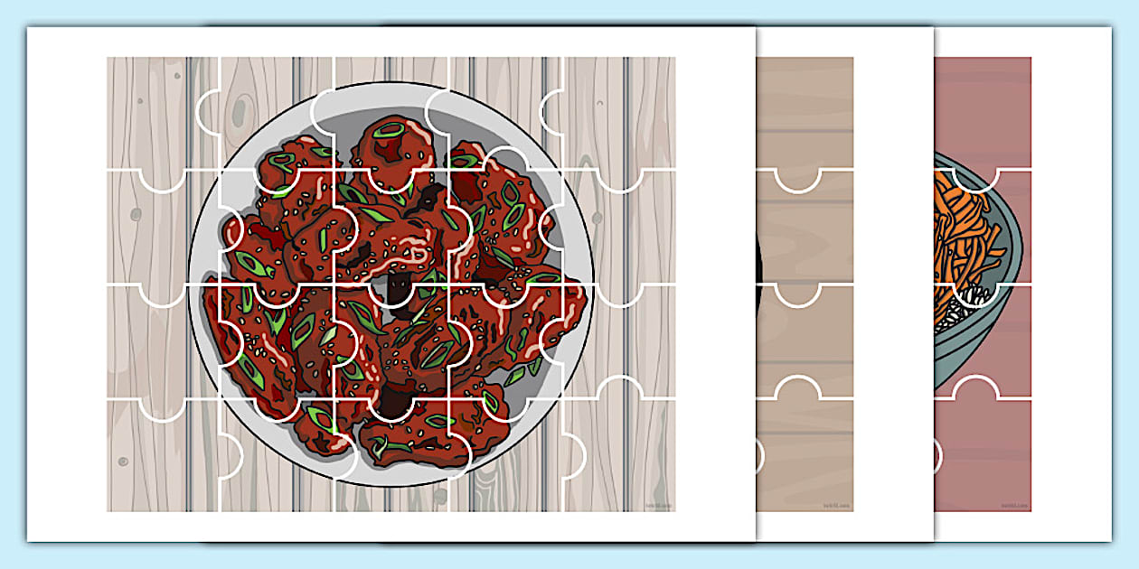 음식 직소 퍼즐 | Food Jigsaw Puzzle (Teacher-Made)