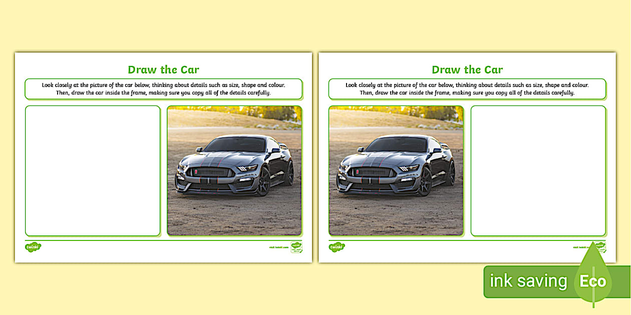 Draw a Car Art Activity