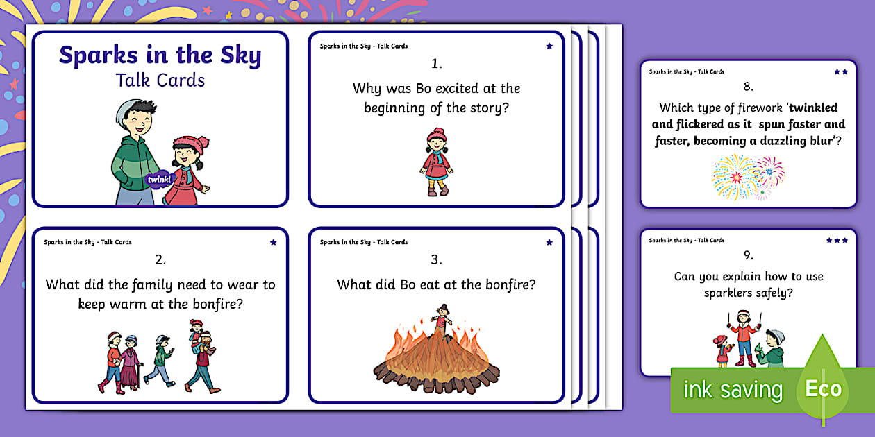 Sparks in the Sky Talk Cards (teacher made) - Twinkl