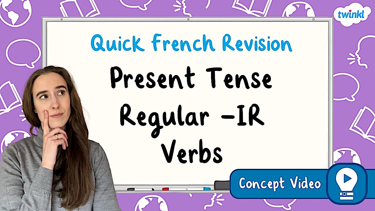 👉 Present Tense Regular -IR Verbs | KS2 French Concept Video