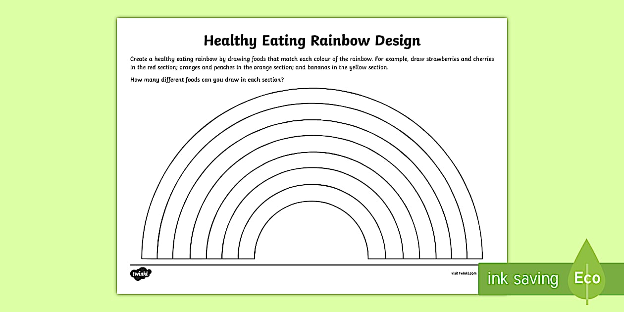 Eat the Rainbow Activity - Food & Health Teaching Resource