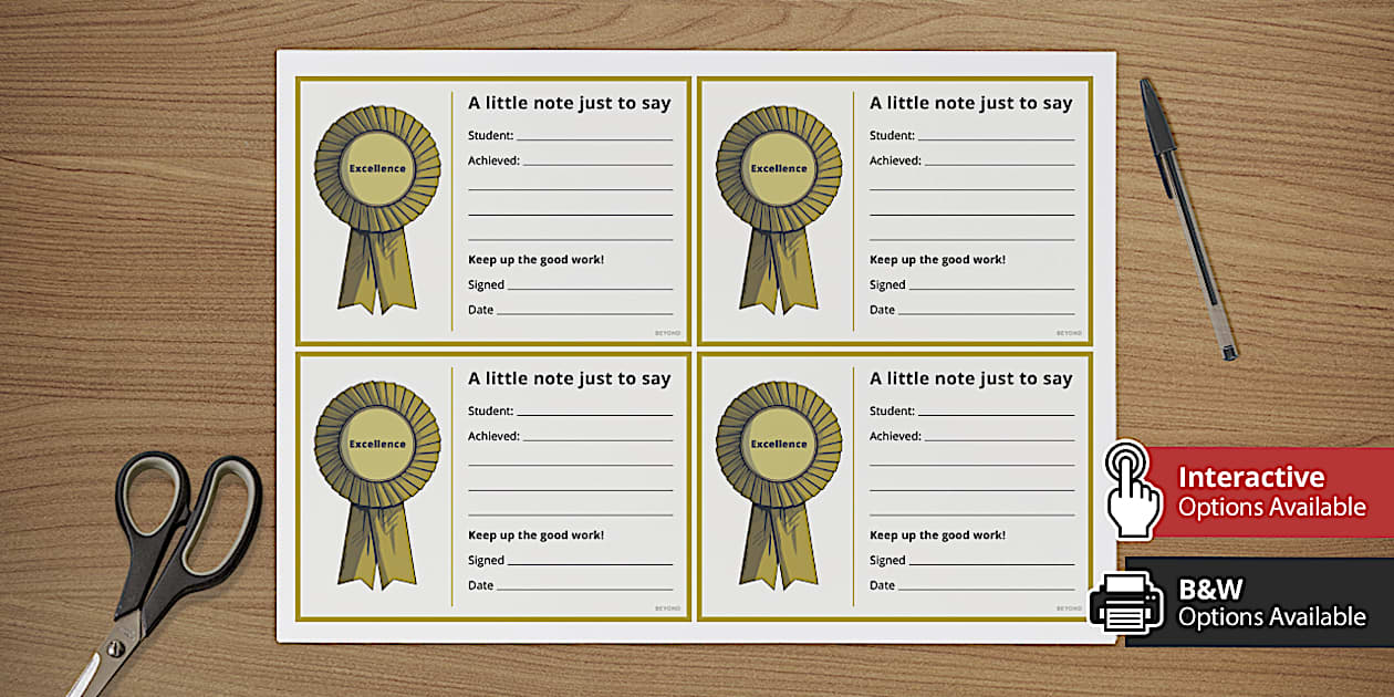 Generic Secondary Reward Postcards (teacher made) - Twinkl