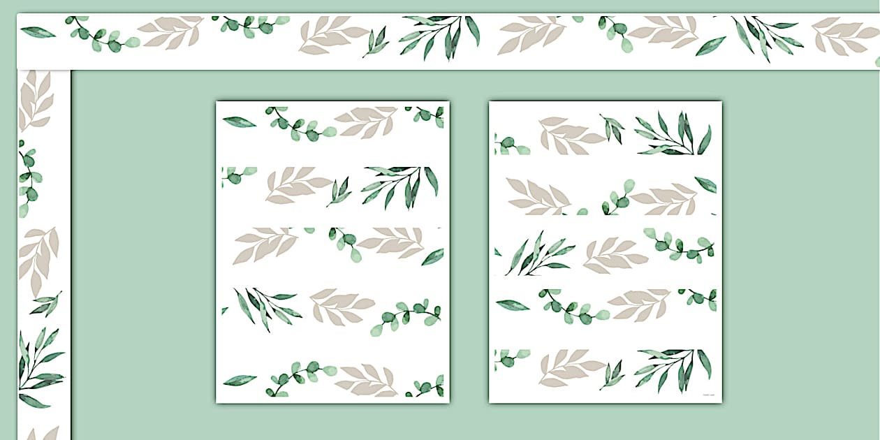 Botanical Bulletin Board Borders (Teacher-Made) - Twinkl