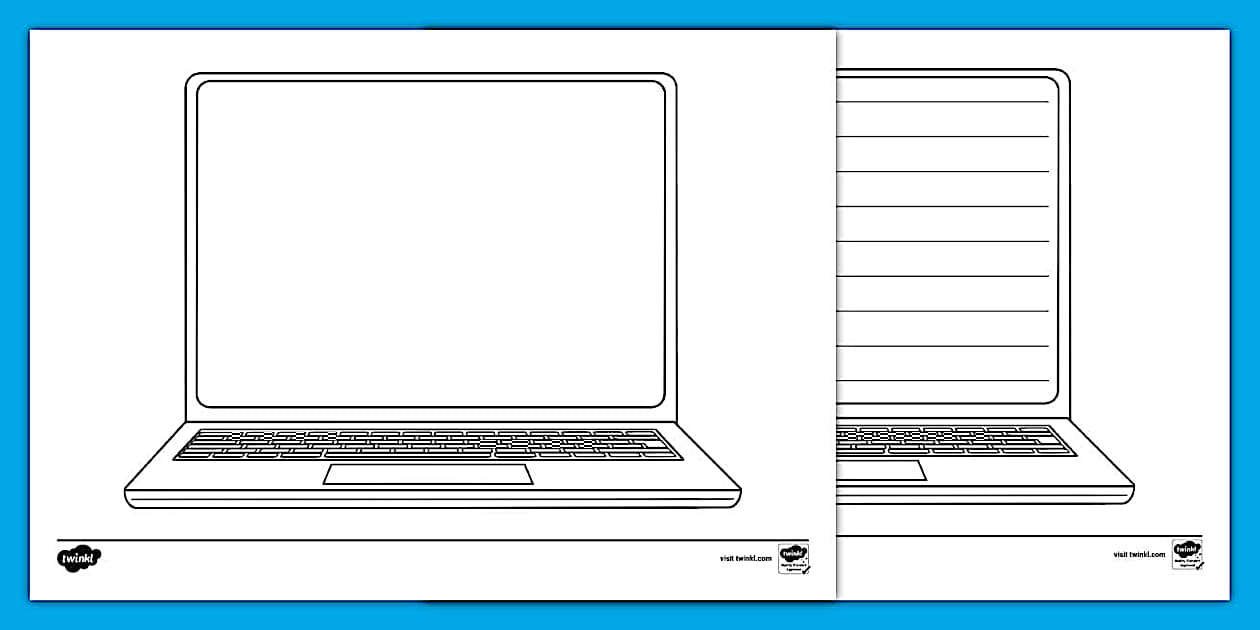 Computer Screen Writing Template (teacher made) - Twinkl