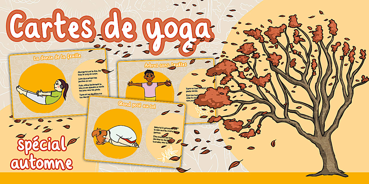 Cartes de yoga : spécial automne
