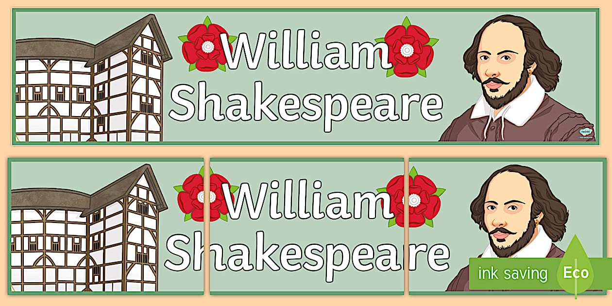William Shakespeare Display Banner - Secondary - Twinkl