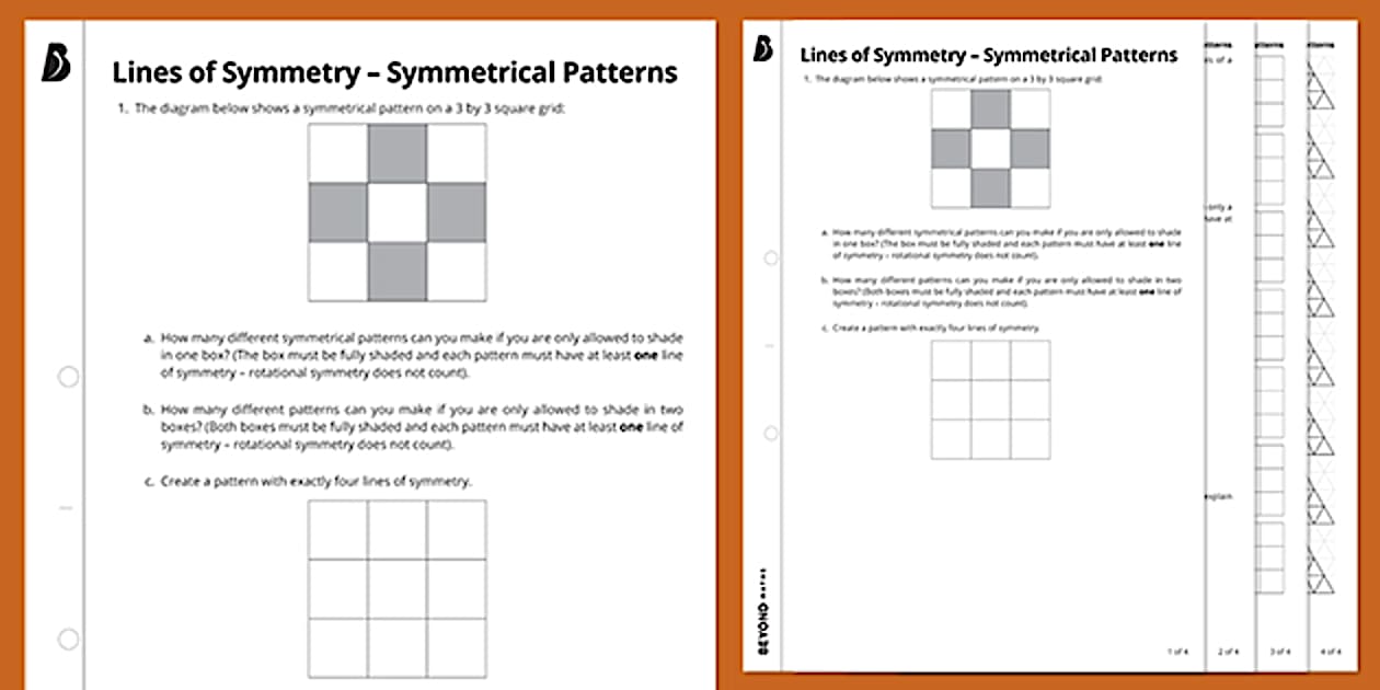 👉 Symmetrical Patterns Worksheet | KS3 Maths | Beyond