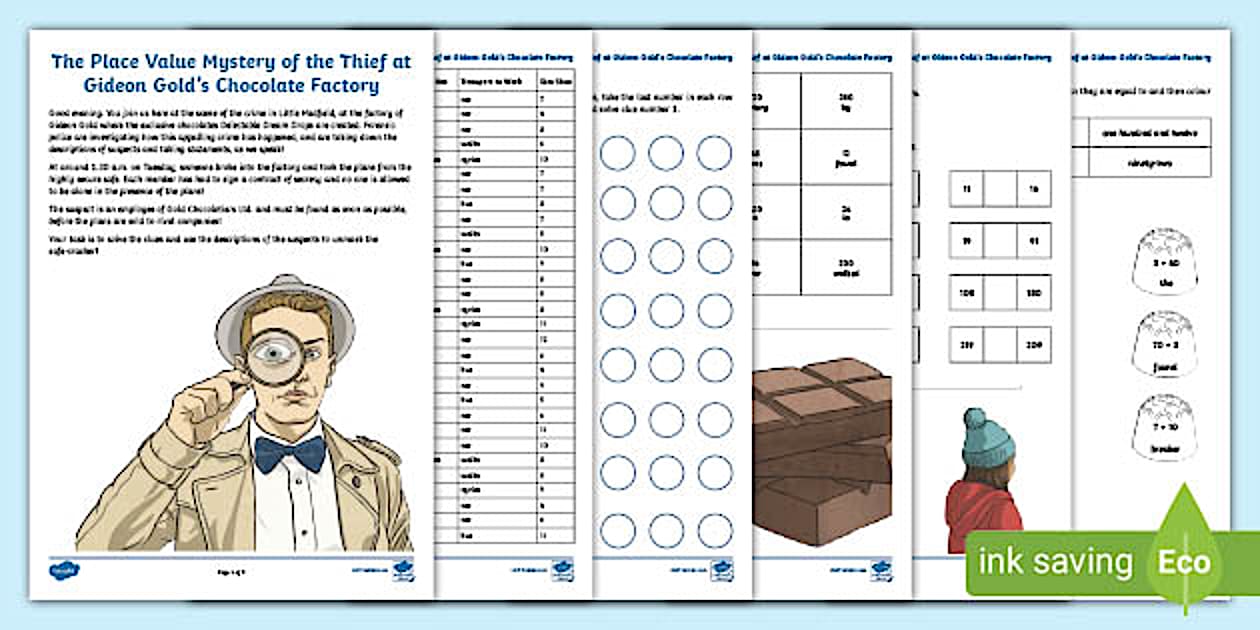 LKS2 The Place Value Mystery of the Thief Maths Mystery Game