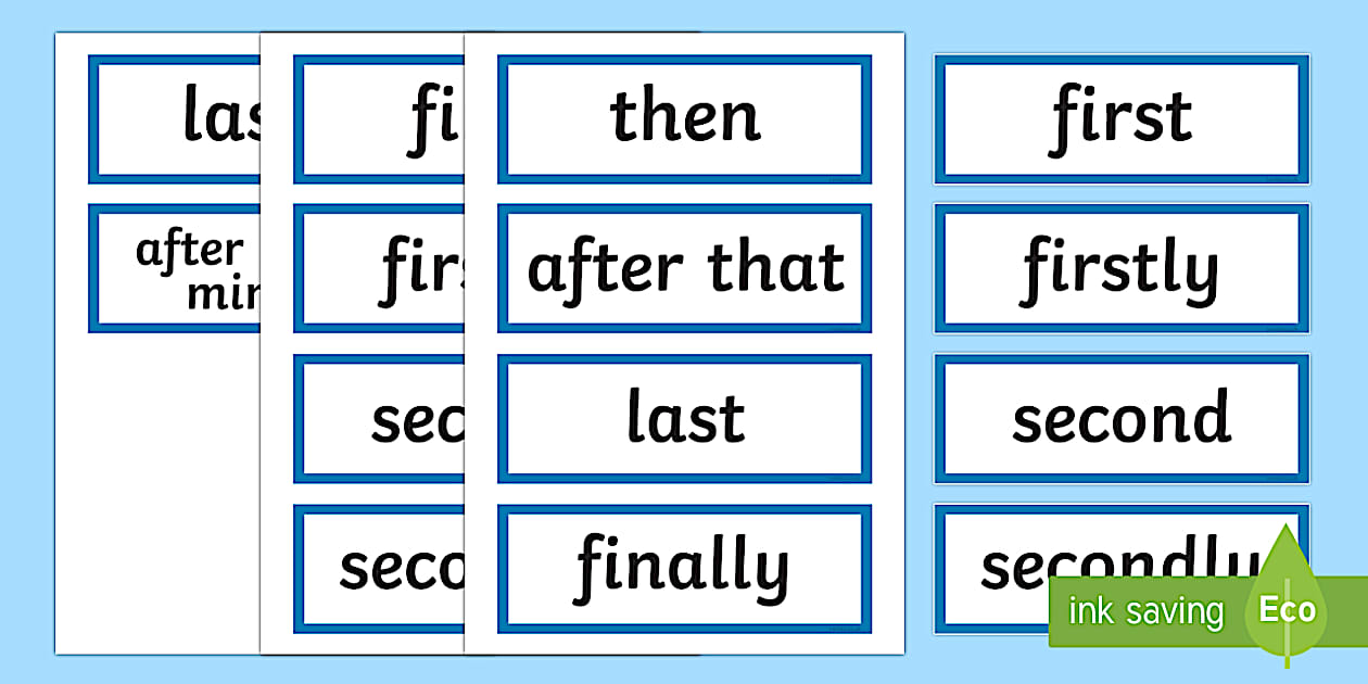 Time and Sequence Words Worksheet (teacher made) - Twinkl