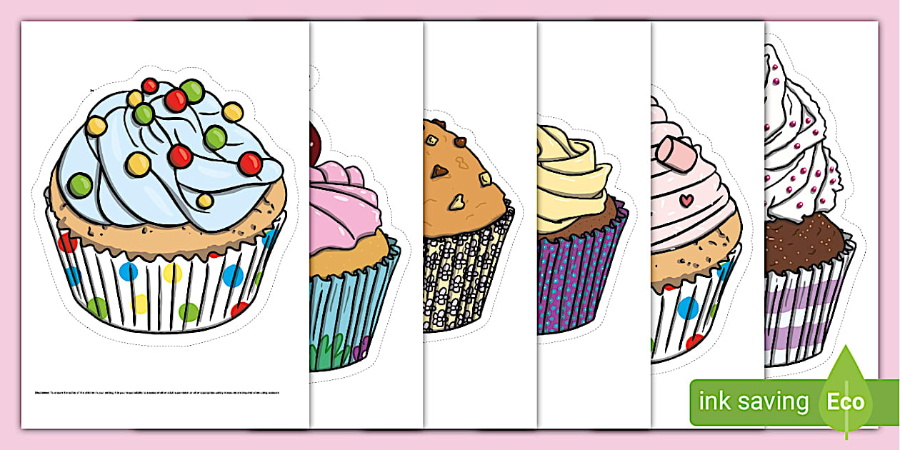 Cupcake Display Cut-Outs,Birthday Display (Teacher-Made)