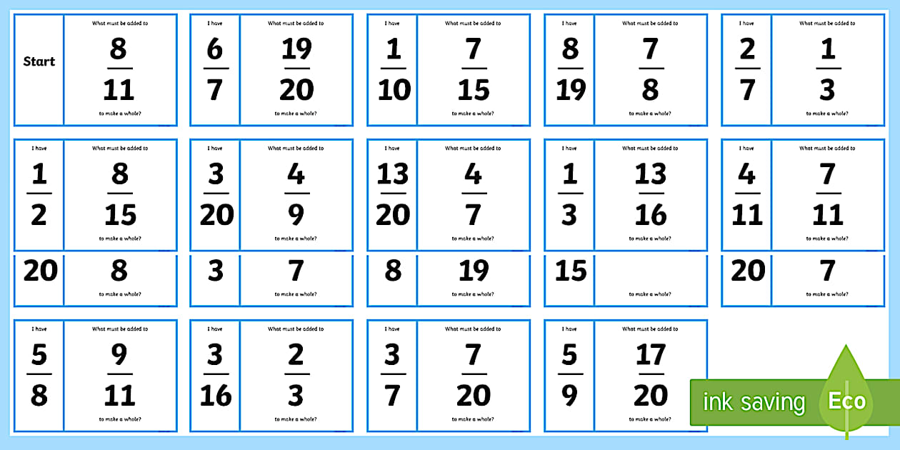 Fraction to Whole Number Loop Cards - Math Resources