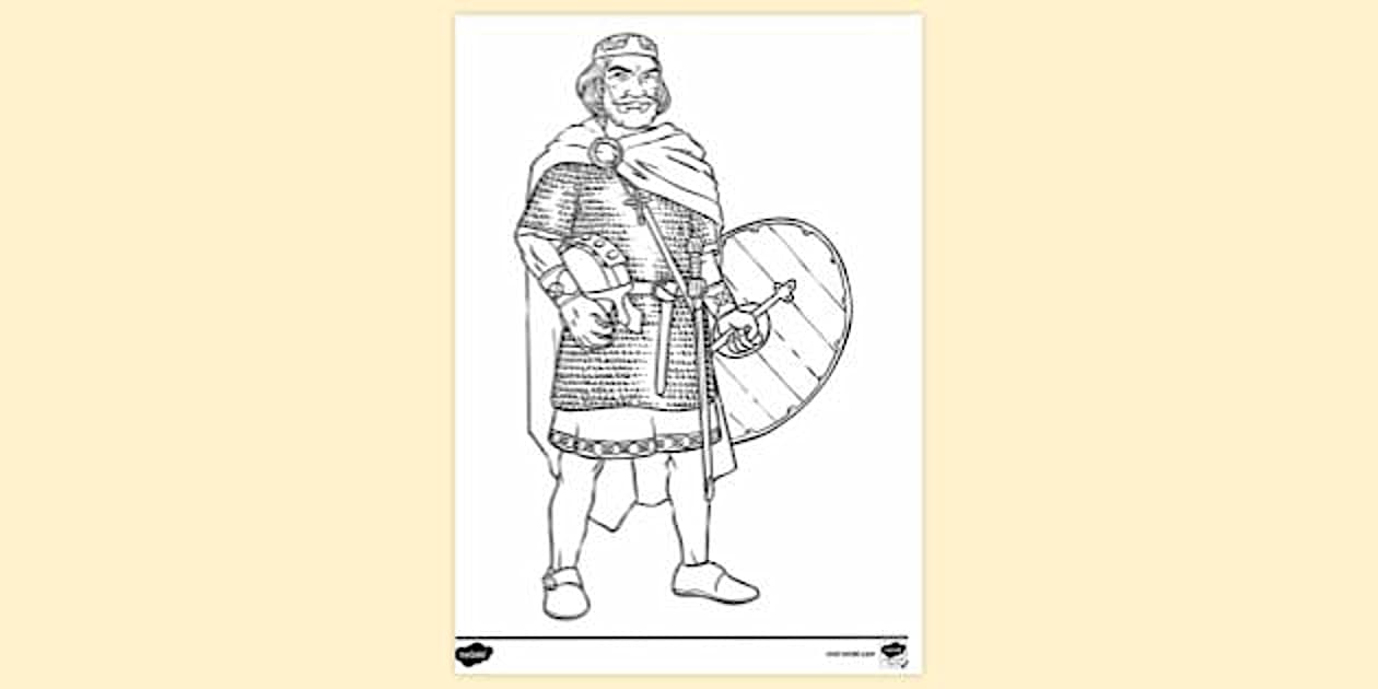 Brian Boru Colouring | Colouring Sheets - Twinkl