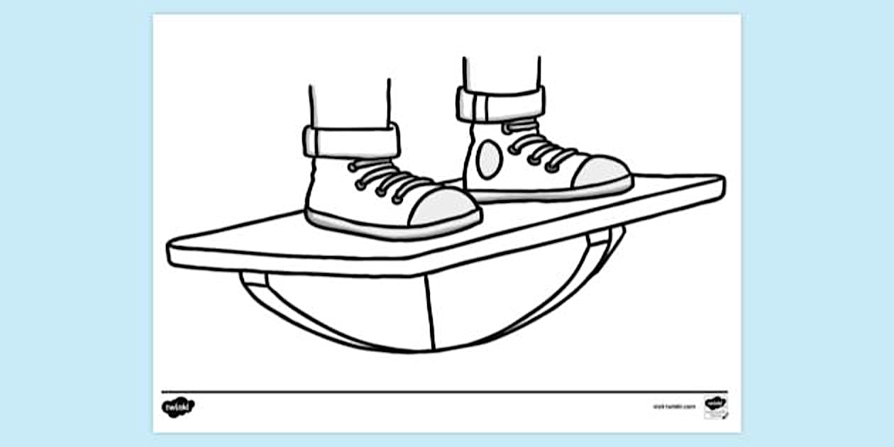 Rocker Board Colouring Sheet - Creative Resource for Kids