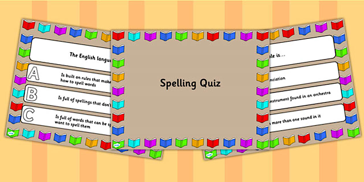 Spelling Quiz PowerPoint | Spelling Test - Teacher Resources