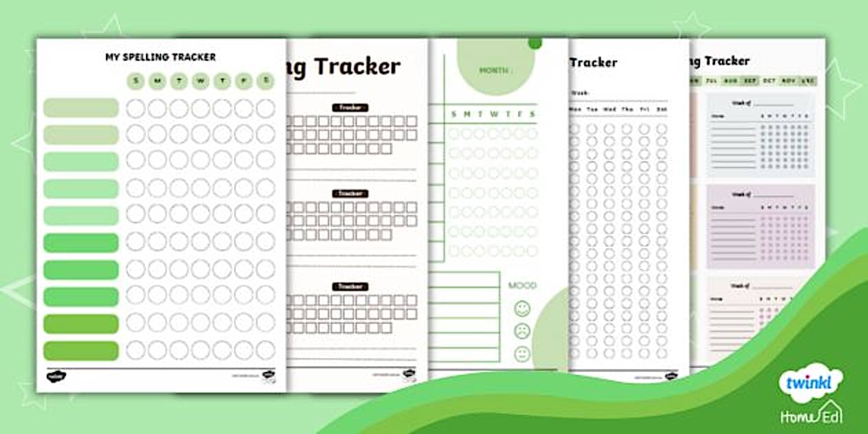 Home Education Spelling Tracker (teacher made) - Twinkl