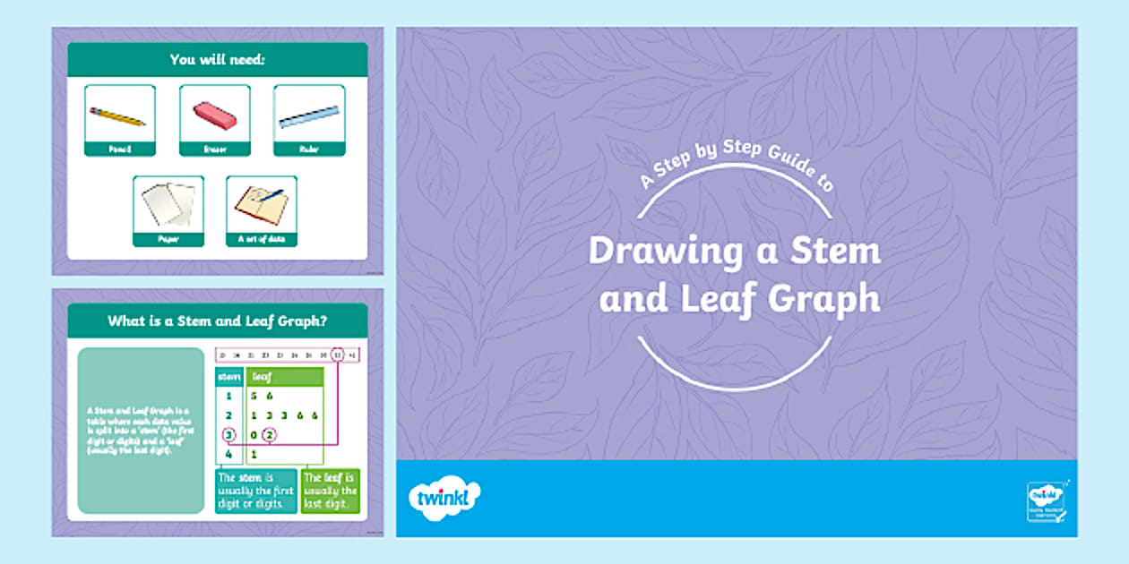 How to Draw a Stem and Leaf Graph (teacher made) - Twinkl