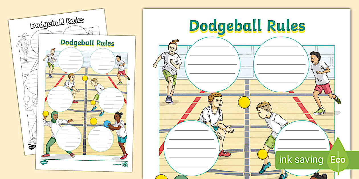Dodgeball Rules Writing Template (Teacher-Made) - Twinkl