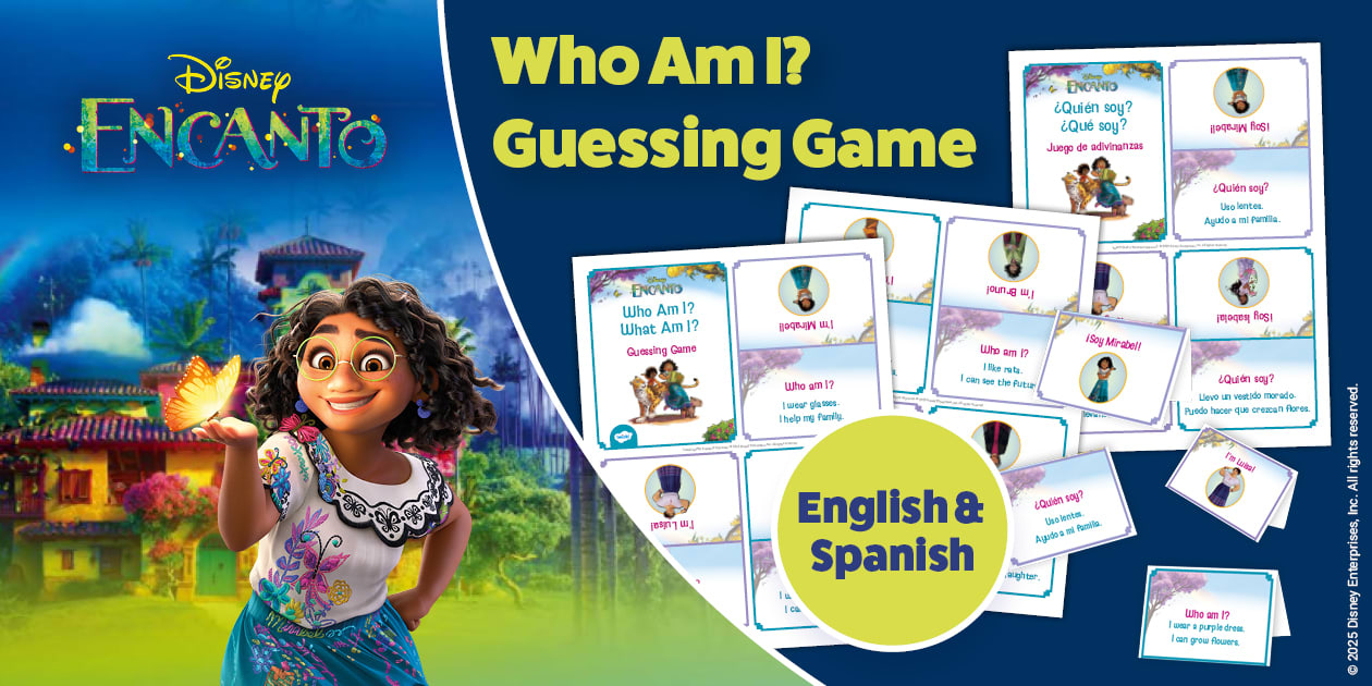 Encanto: English/Spanish Who Am I? What Am I? Guessing Game