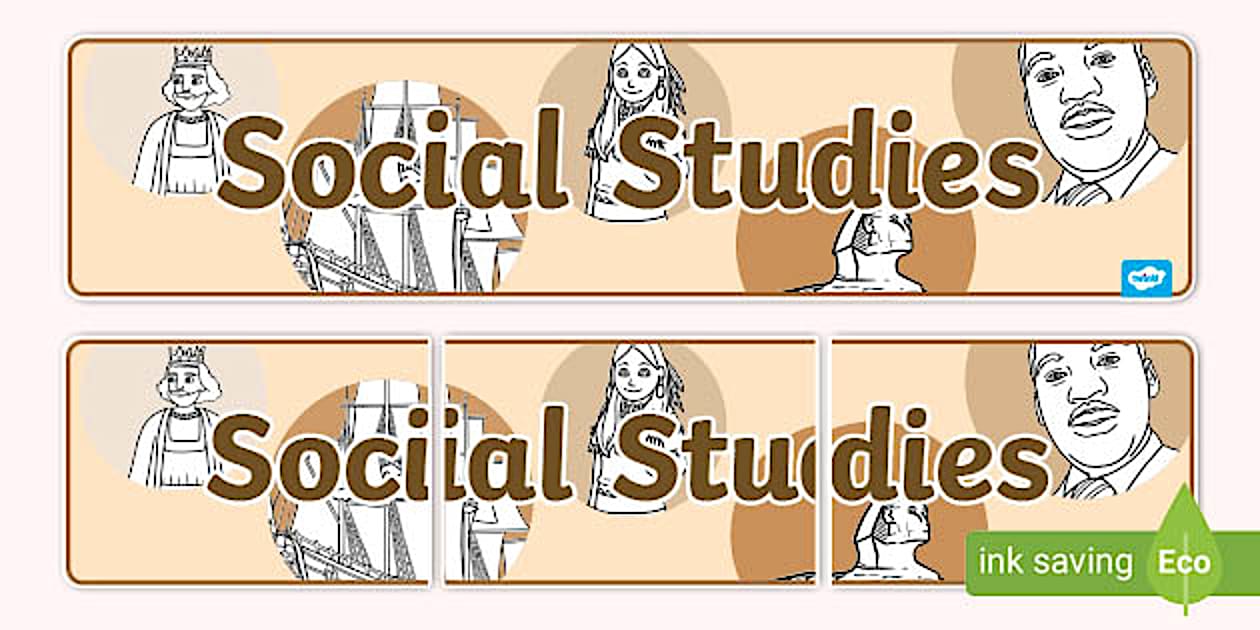 Social Studies Banner in Neutral Colours - Display Material