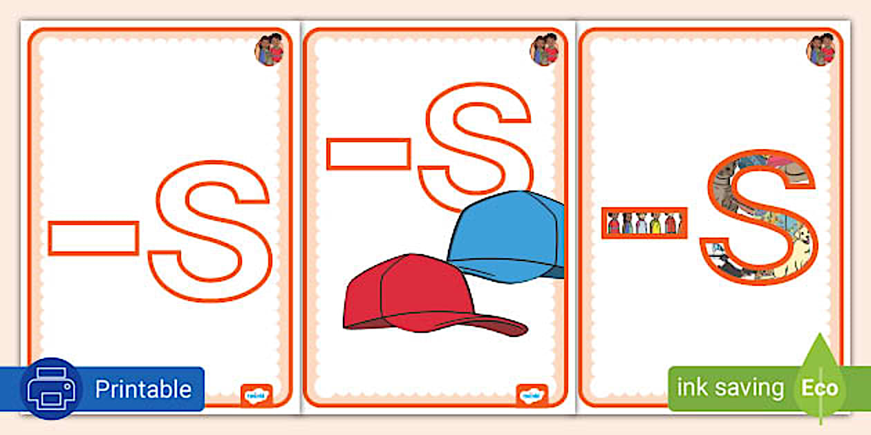 Grade 1 Phonics: -s Sound Posters