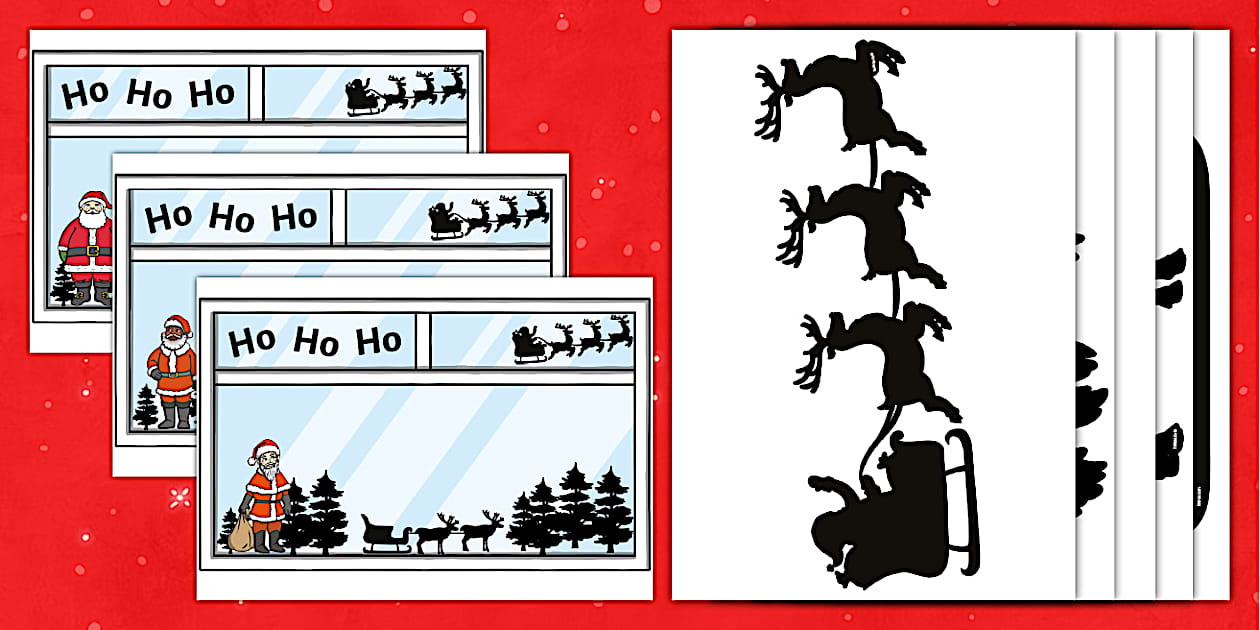 Santa Window Display (teacher made) - Twinkl