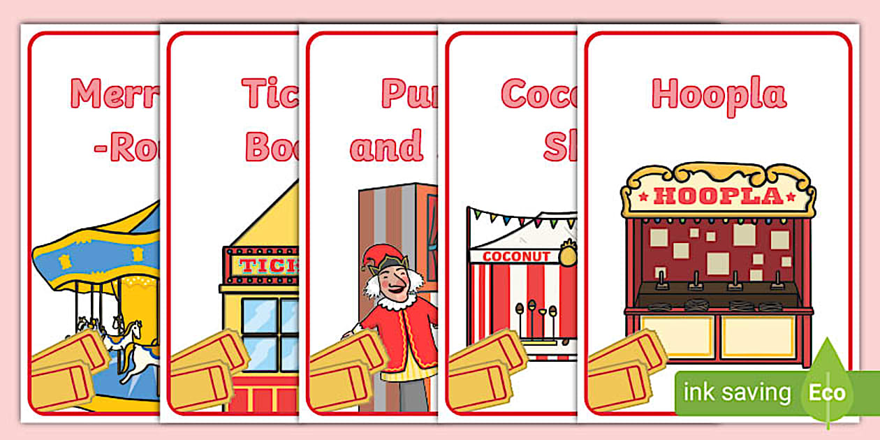 The Fairground Role Play Display Posters (teacher made)