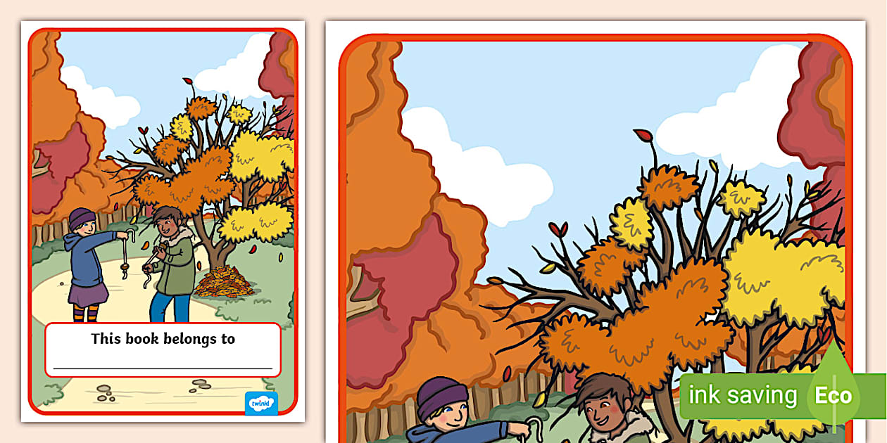 Autumn Themed Book Cover (teacher made) - Twinkl