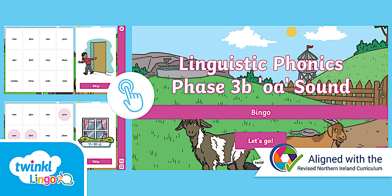 Linguistic Phonics Phase 3b 'oa' Sound Bingo Game - Twinkl