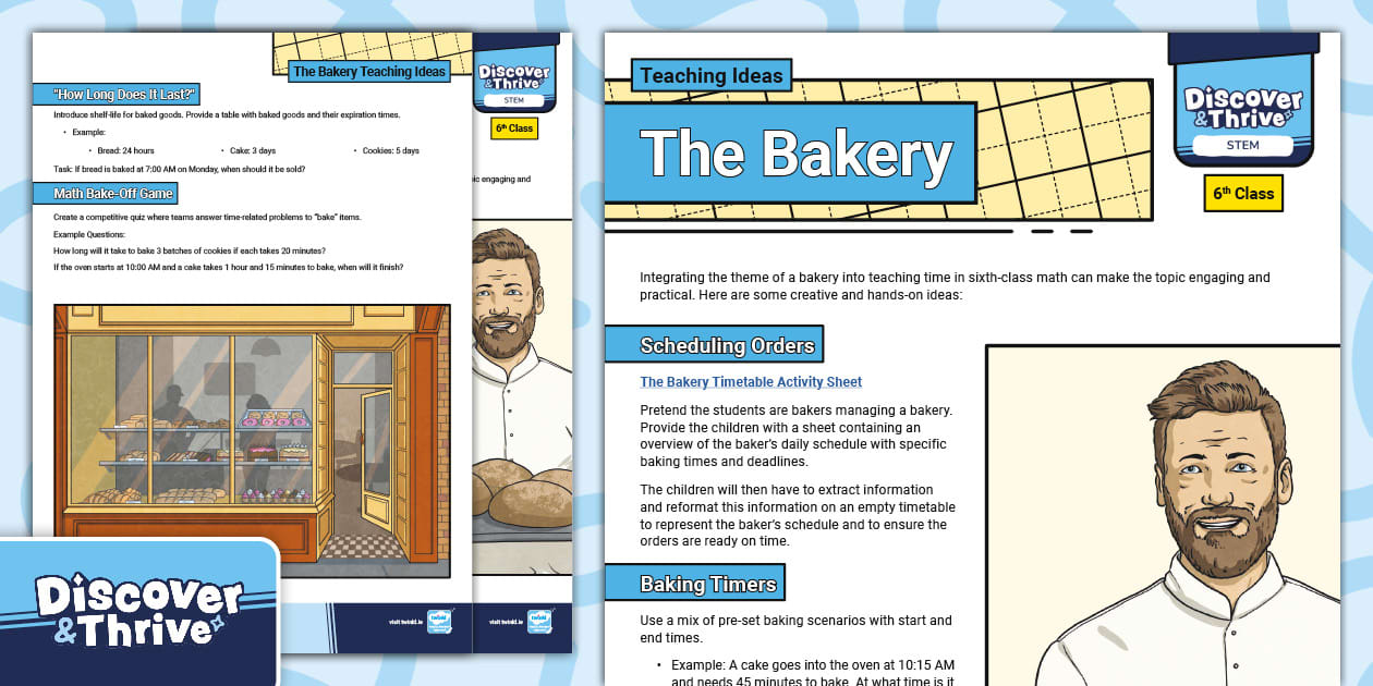 The Bakery Teaching Ideas (Time) 6th Class (teacher made)