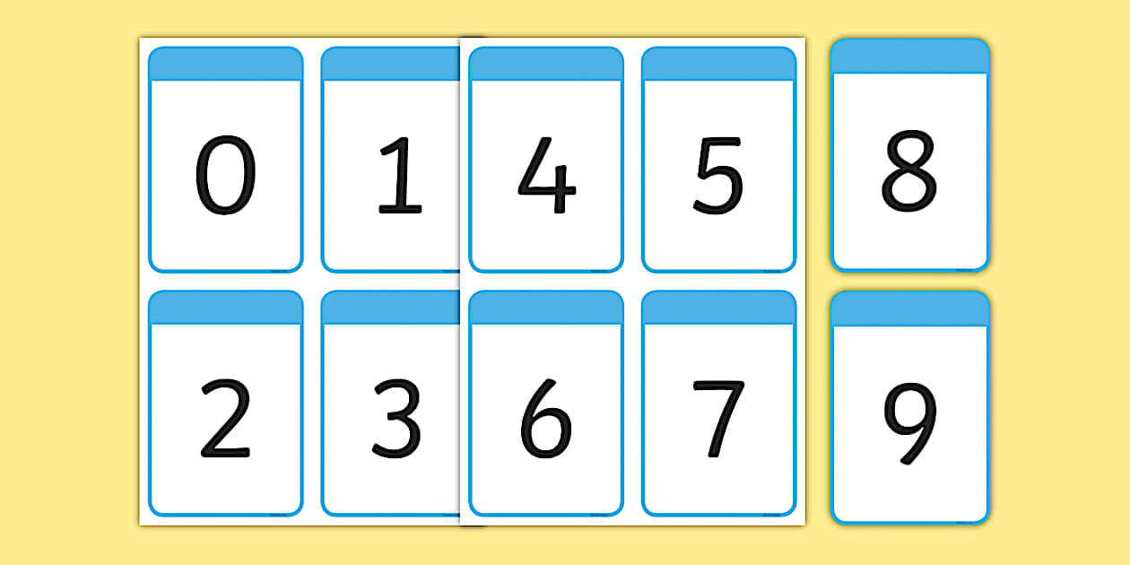 Number Digit Cards 0-9 (teacher made) - Twinkl