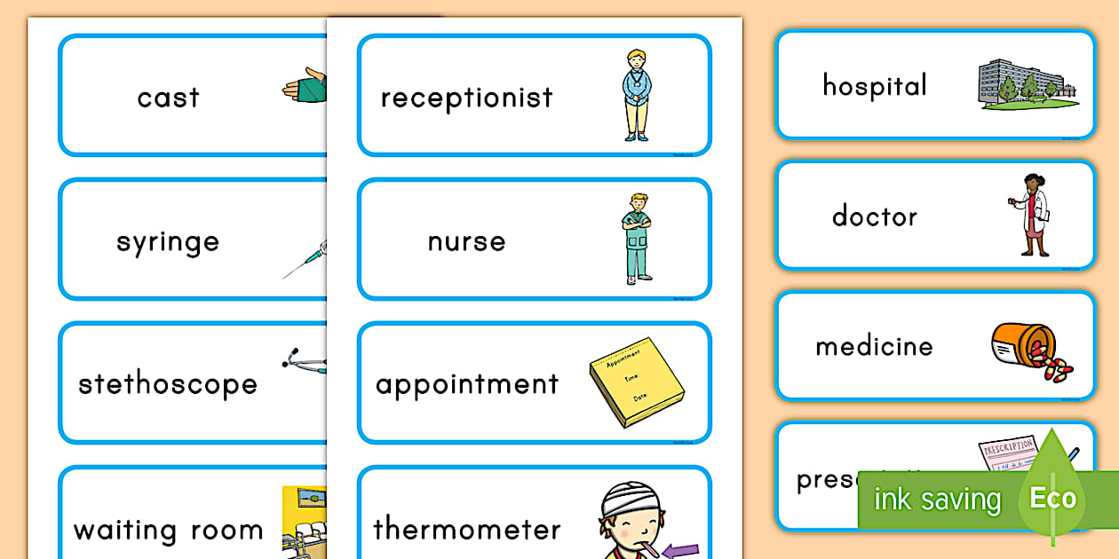 Doctor Dramatic Play Labels (Teacher-Made) - Twinkl