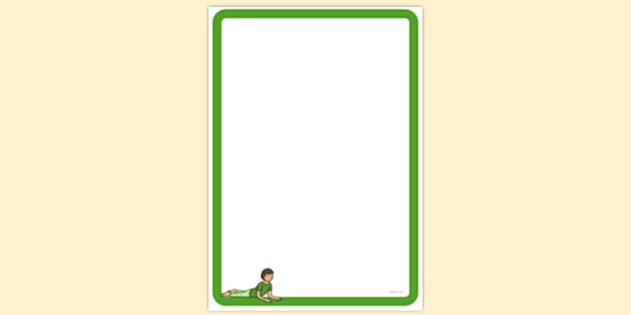 Snake Pose Page Border (teacher made) - Twinkl
