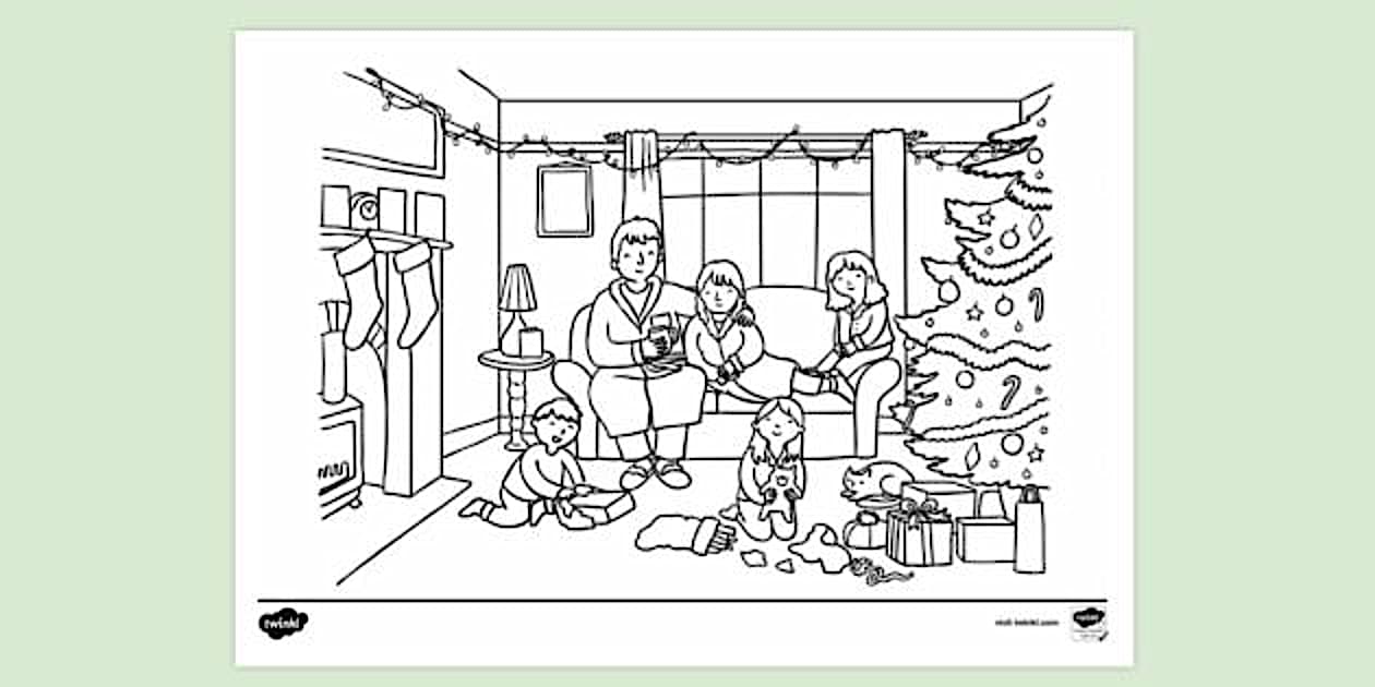 Merry Christmas Colouring Sheet | Colouring Sheets - Twinkl