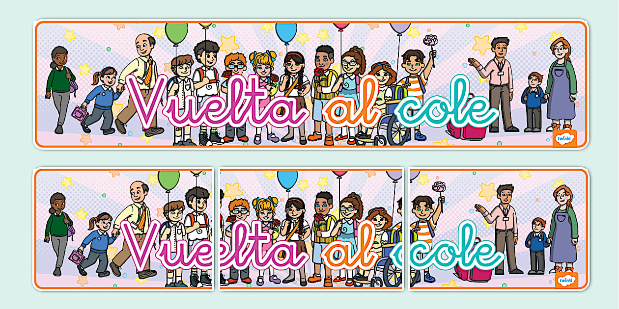 Pancarta: Vuelta al cole
