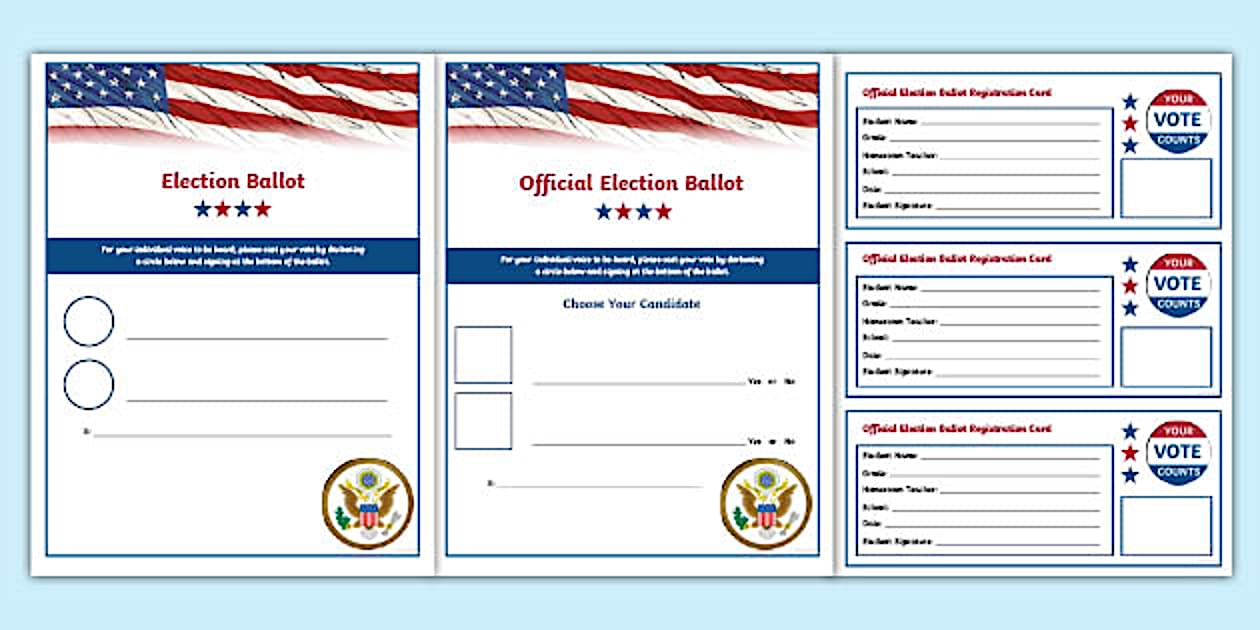 Presidential Election Ballot Template | Twinkl USA