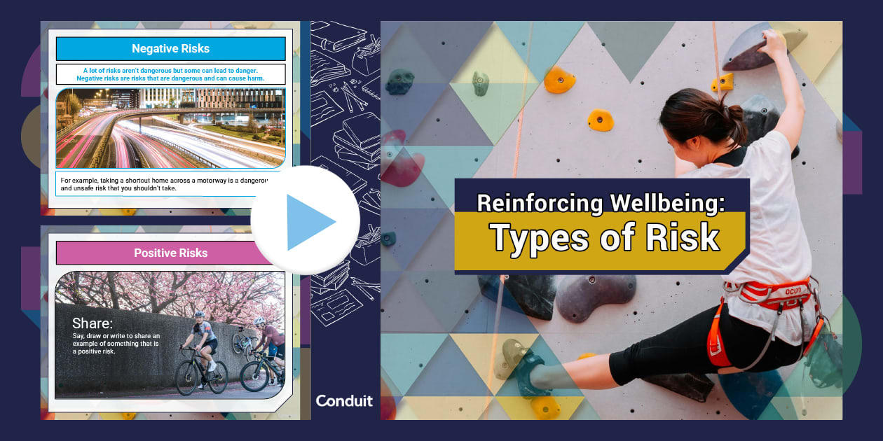 Reinforcing Wellbeing: Types of Risk PowerPoint - Twinkl